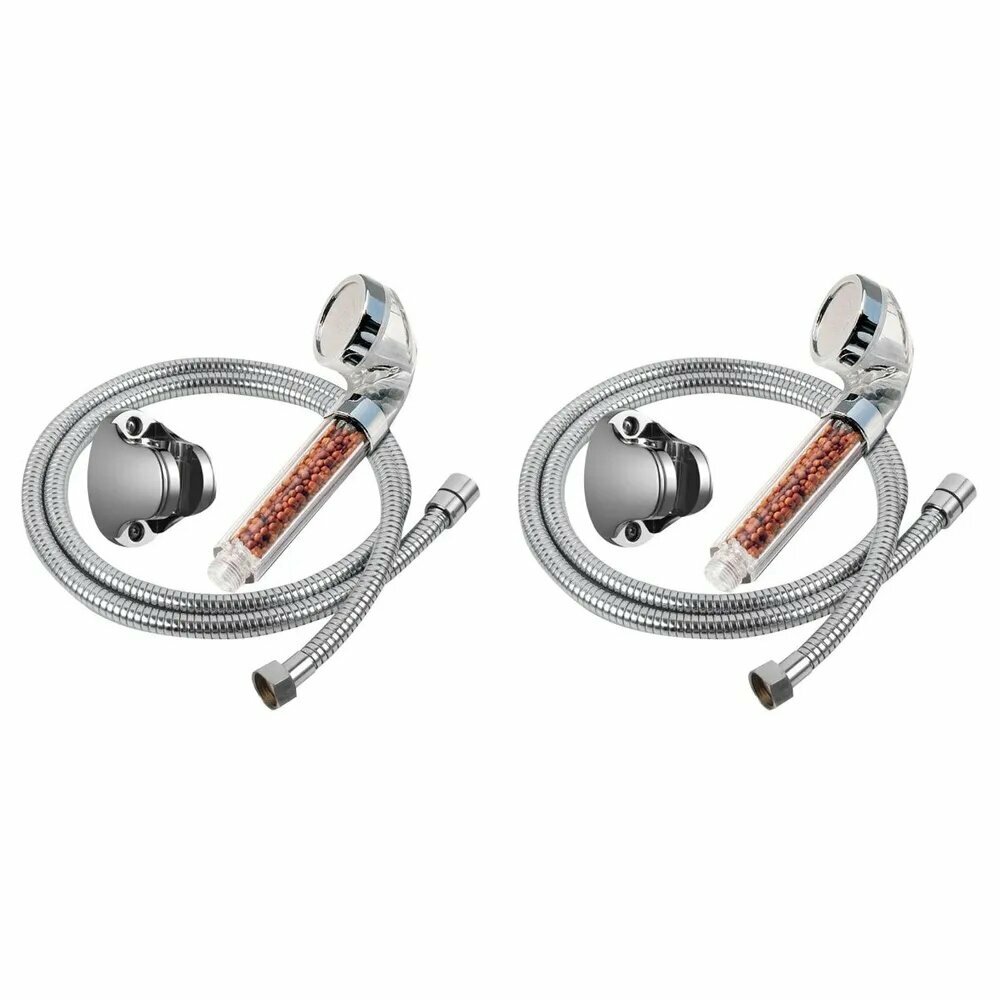 Душевой комплект серебристый