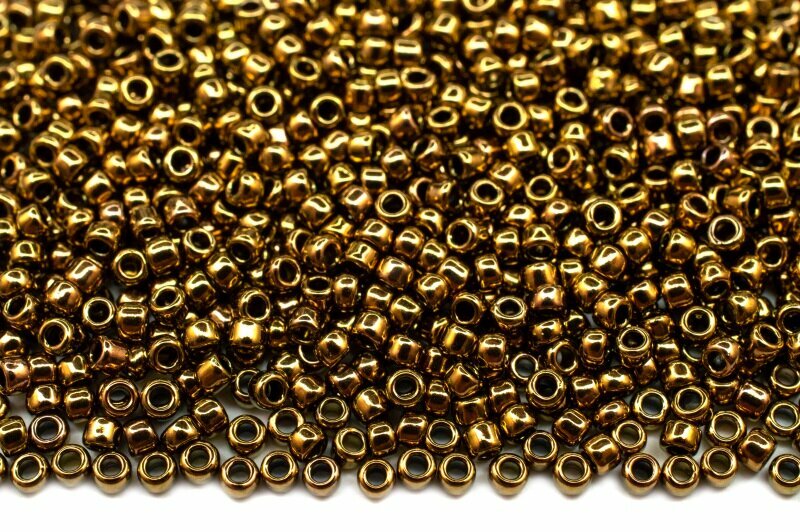 Бисер японский TOHO круглый 15/0 #0223 античная бронза, 10 грамм