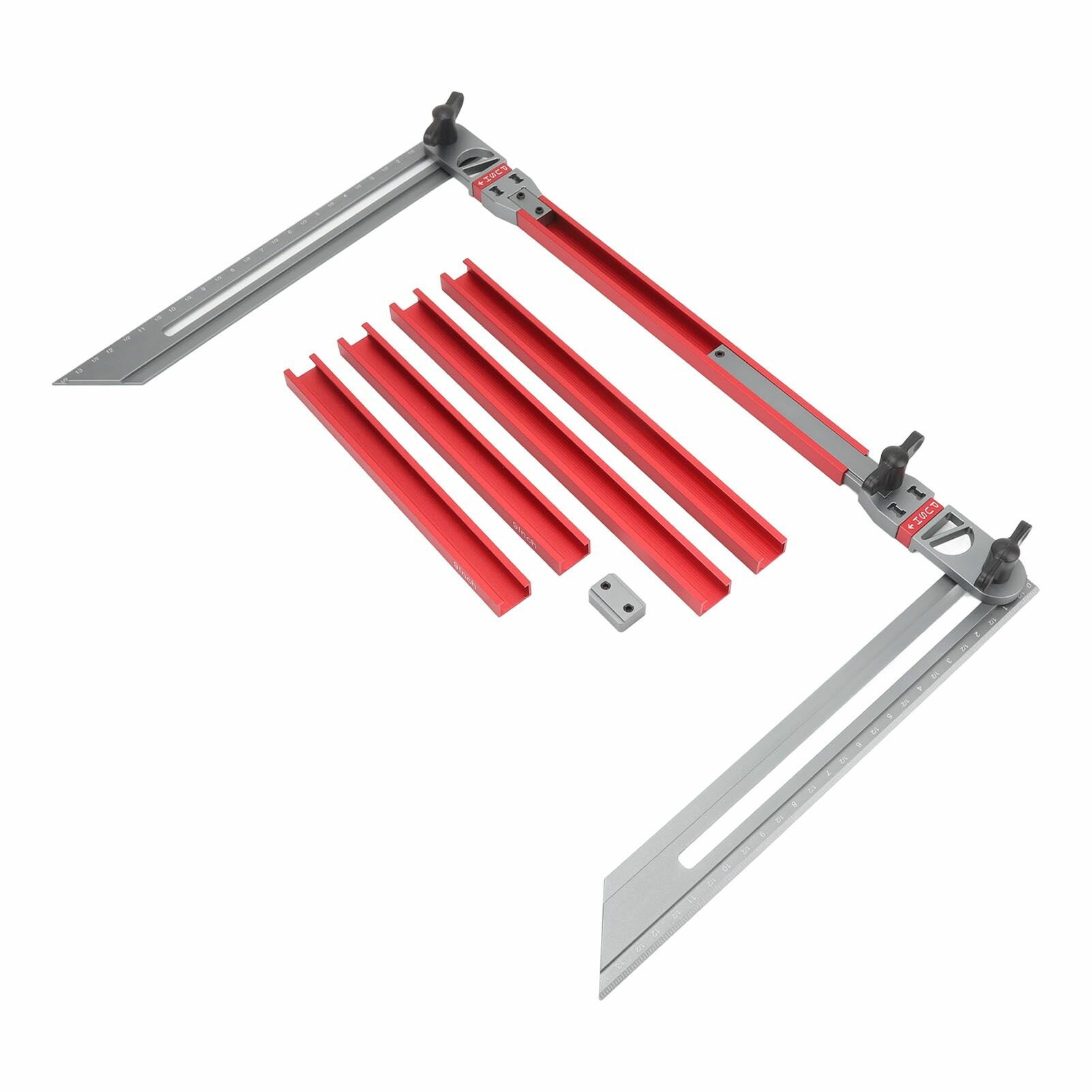 Инструмент для измерения подступенков лестницы из алюминиевого сплава с высоким уровнем точности, с аксессуарами и коробкой для хранения