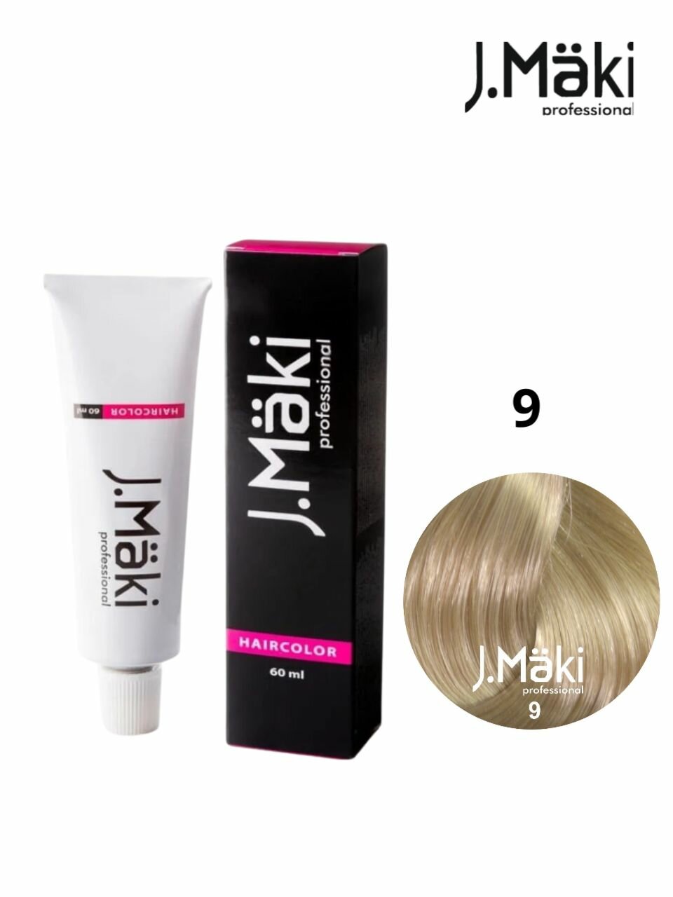 J.Maki 9.0 Блондин; cтойкая краска для волос 60 мл