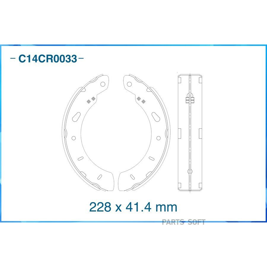 CWORKS Тормозные колодки задние барабанные