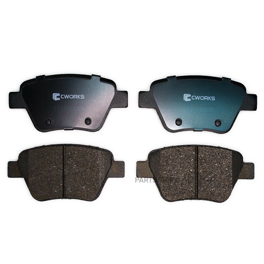 CWORKS Тормозные колодки задние, NAO (Замена для C12NR0045)