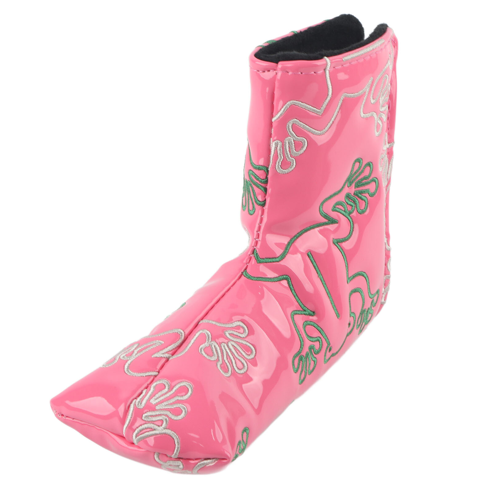 Головной убор с клюшкой для гольфа, клюшки с вышивкой, защитный чехол из искусственной кожи, магнитная застежка, розовый