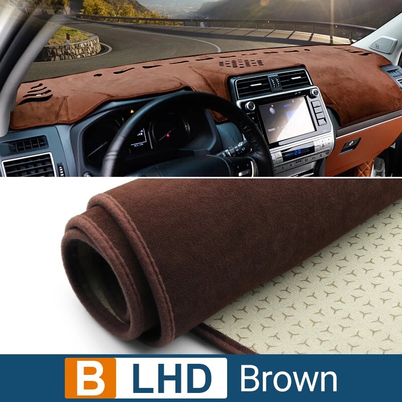 Накладка На Приборную Панель Toyota Land Cruiser Prado 150 J150 2010-2023 Из Фланелевого Полиэстера Для Защиты От Солнца