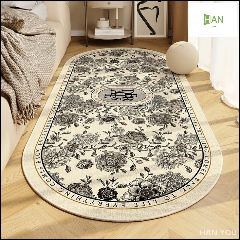 Эксклюзивный прикроватный коврик с противоскользящей подложкой из хлопка выполнен из грубой ткани Dornier