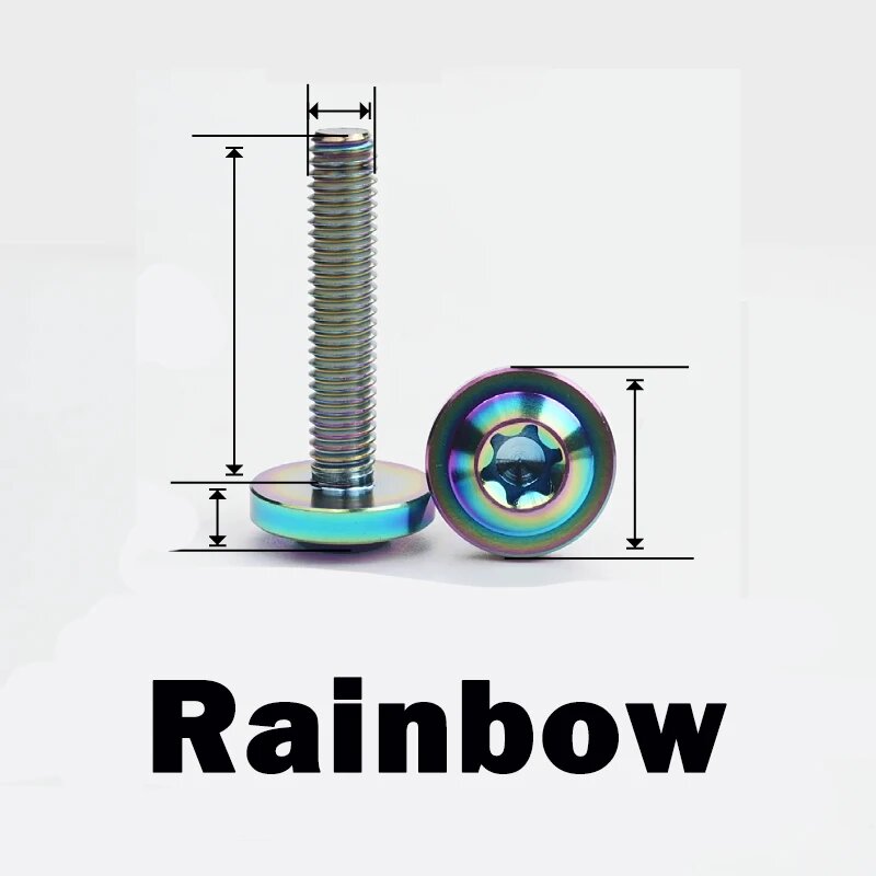Титановые болты M4 M5 M6 M8 длиной 10-60 мм Torx M5x35mm, Rainbow