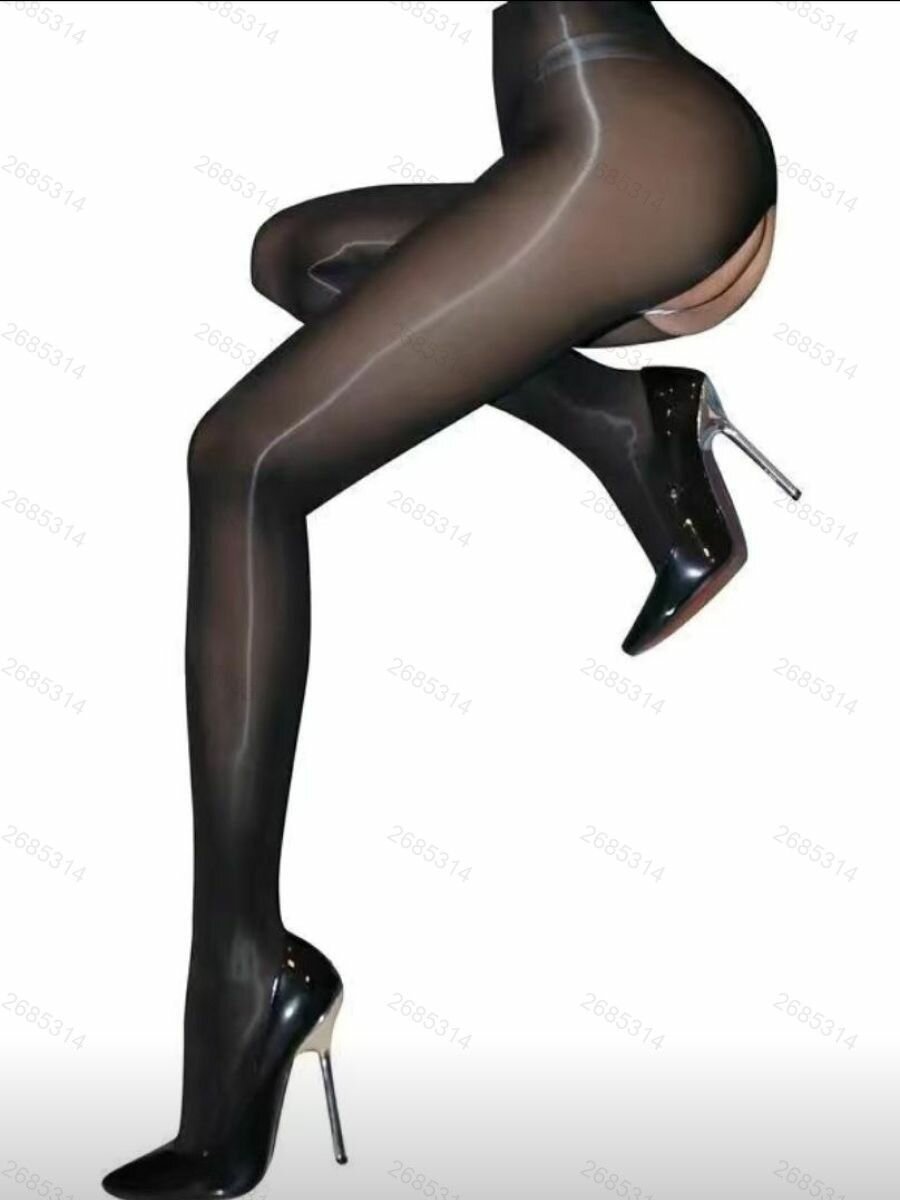 Эротические колготки с доступом блестящие 20 den, 1 шт