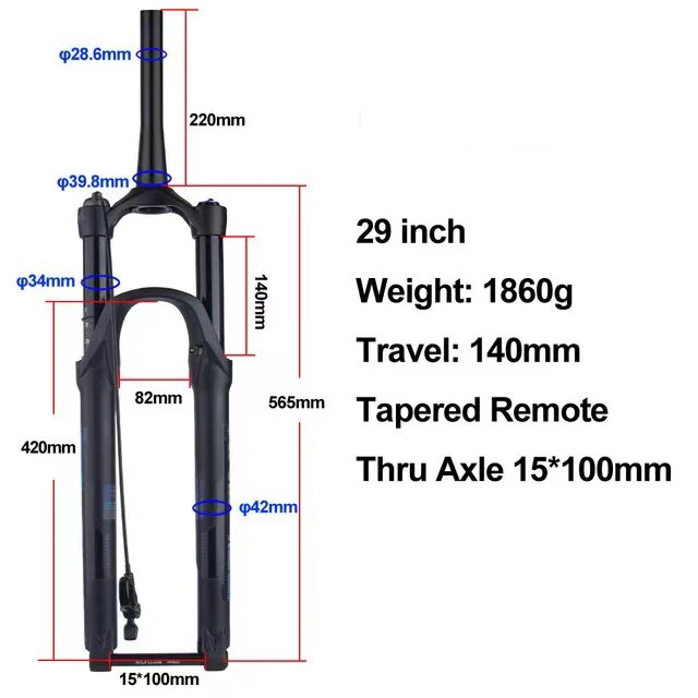 Bolany 34 RL Подвесная вилка MTB 29Remote140-100mm