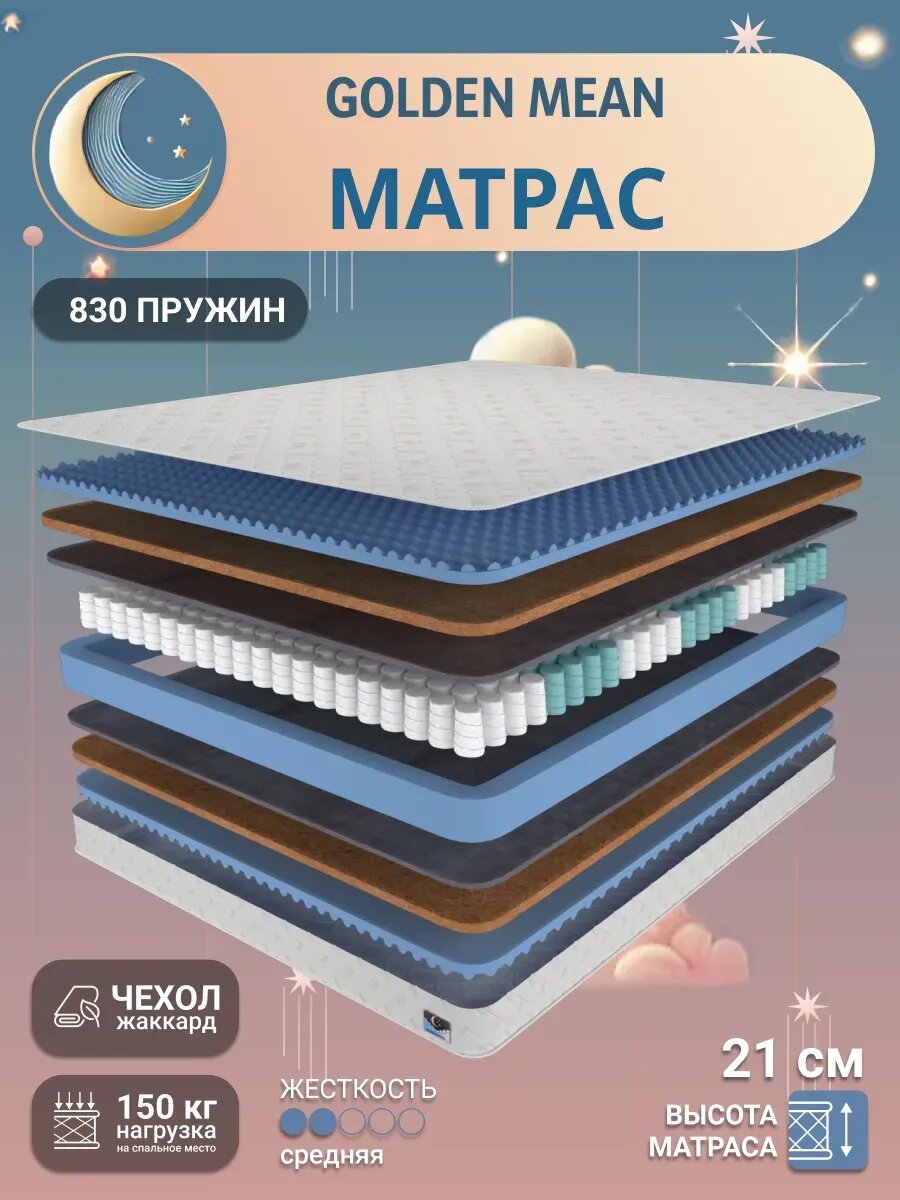 Матрас 140х200 на кровать независимый блок двуспальный на кровать упругий