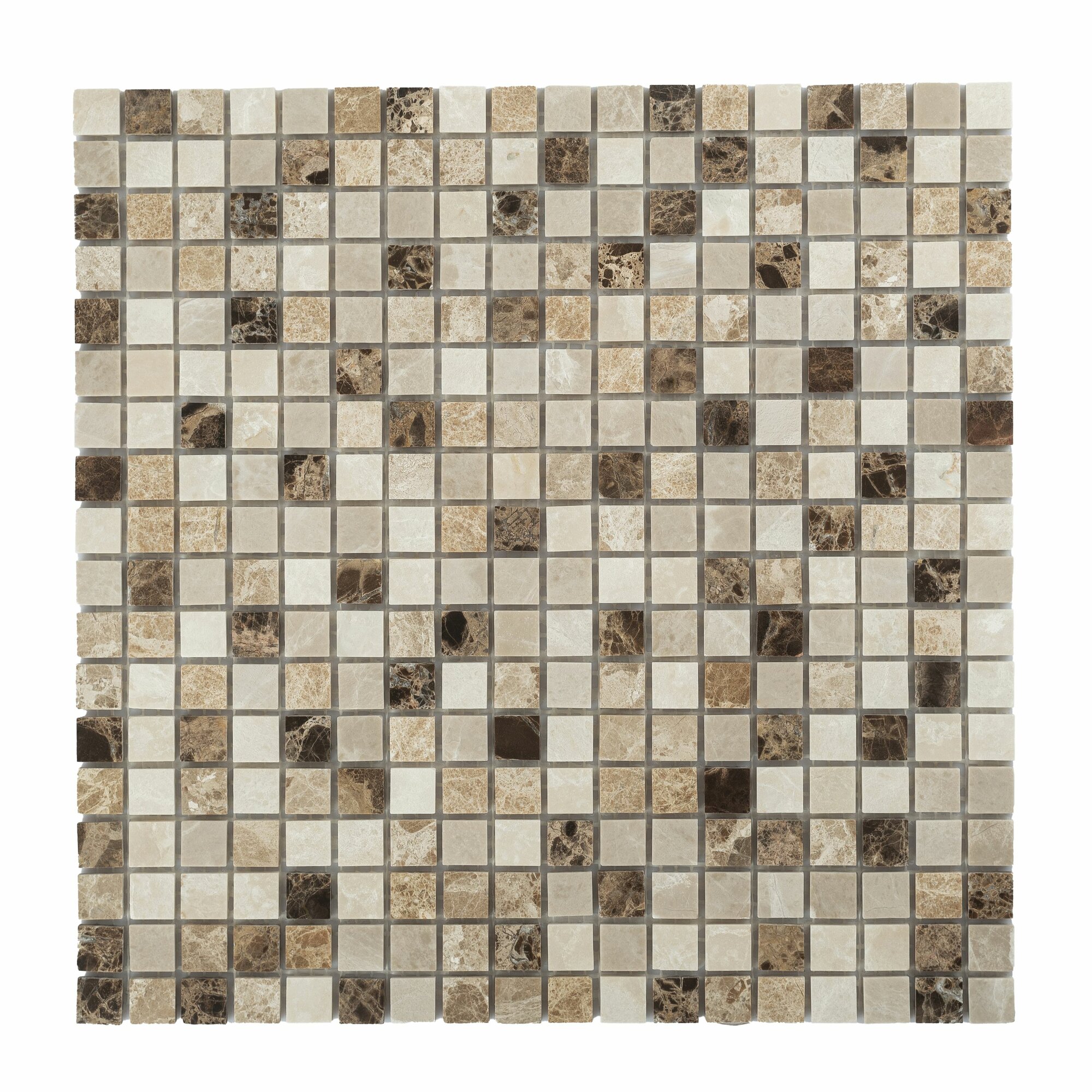 Плитка мозаика КерамограД их натурального камня на сетке для сауны и хаммама, влагостойкая износостойкая, 30х30см/ 1 сетка