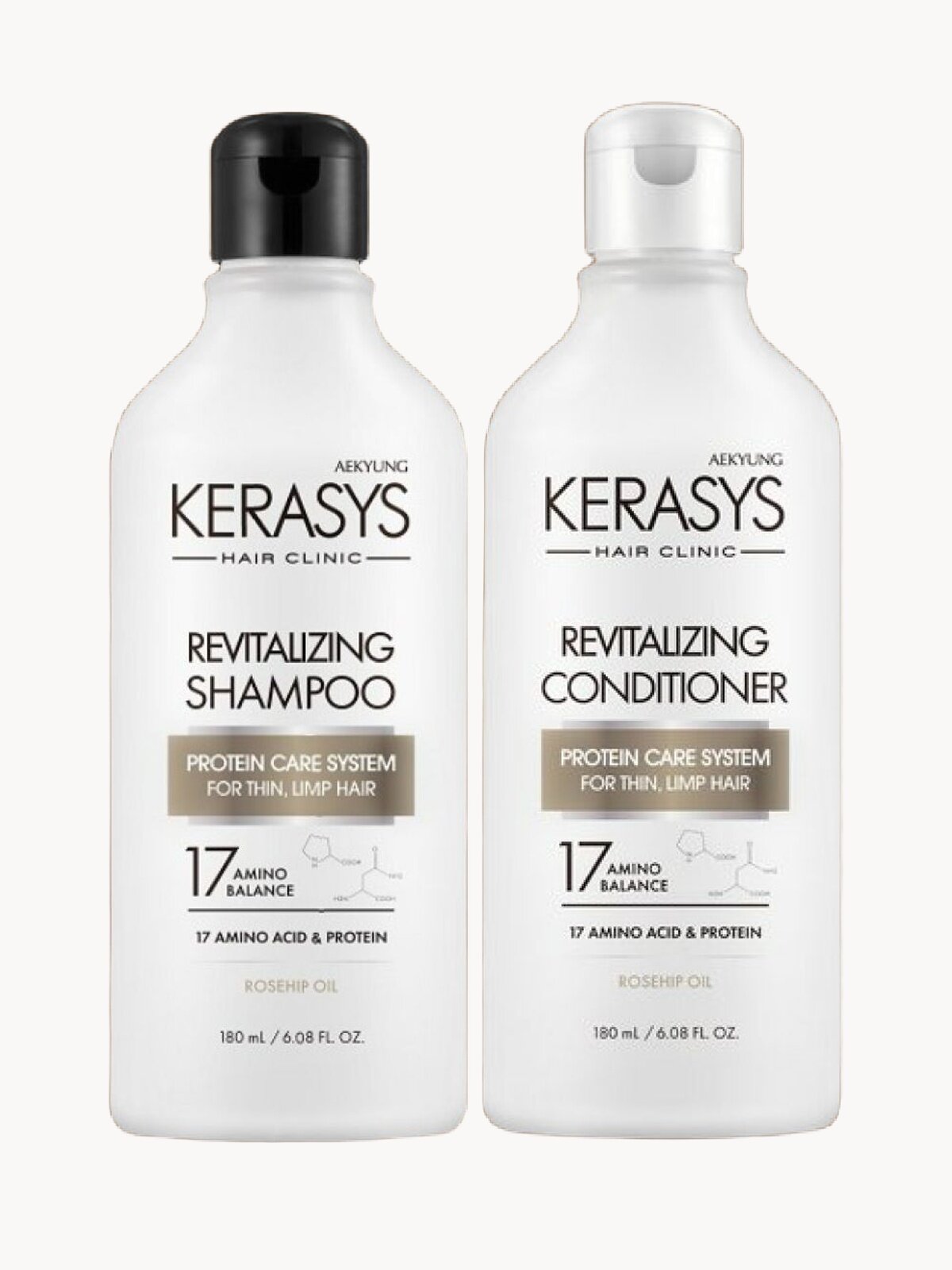 Kerasys Набор шампунь и кондиционер для волос Оздоравливающий CLINIC 2х180 мл, для нормальных и окрашенных волос, Корея