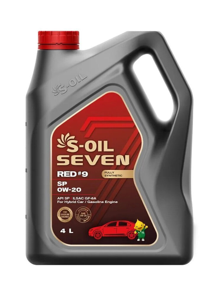 Масло моторное S-OIL 7 0W-20 RED #9 SP ILSAC GF-6 (4л)