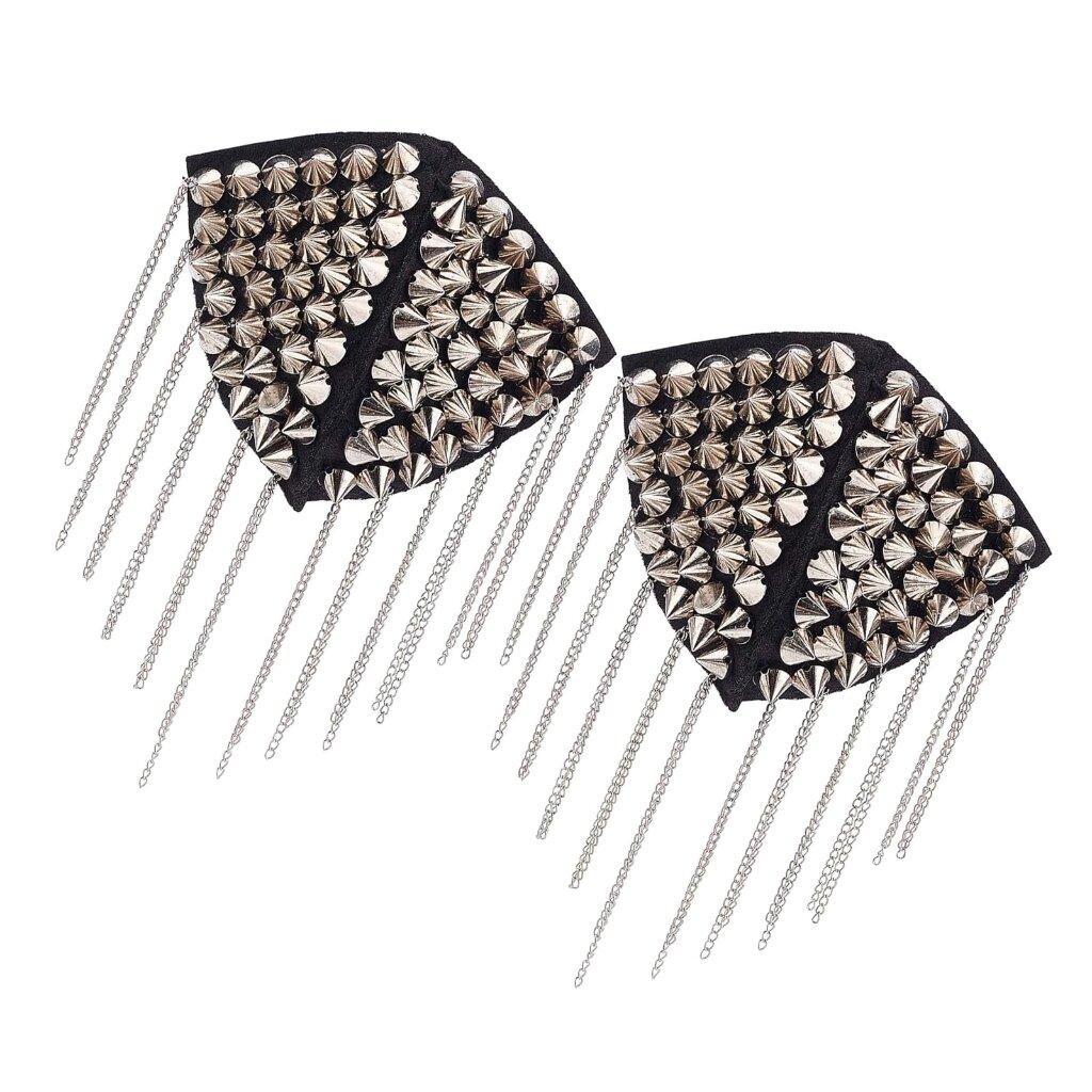 Эполеты с бахромой и заклепками для декора одежды