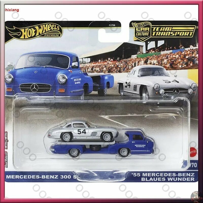 Машинка 2024 FLF56 Mercedes-Benz 300 SL & 55 Mercedes-Benz Blaues Wunder