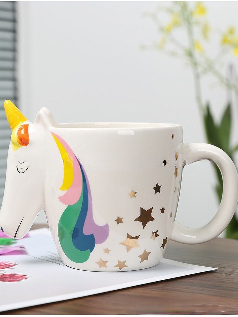 Керамическая мультяшная кружка Rainbow Horse