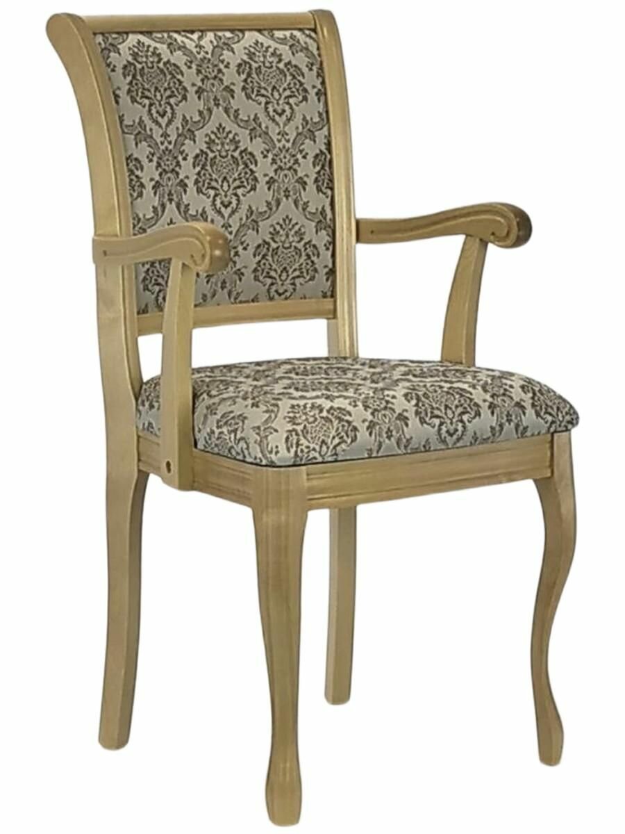 Стул для кухни и гостиной деревянный с подлокотниками MONCEAU.