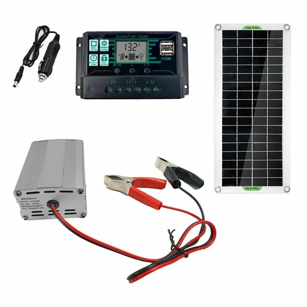 Солнечная панель 200 Вт Kit 100A 12V до 220V зарядное устройство с водонепроницаемой системой контроллера