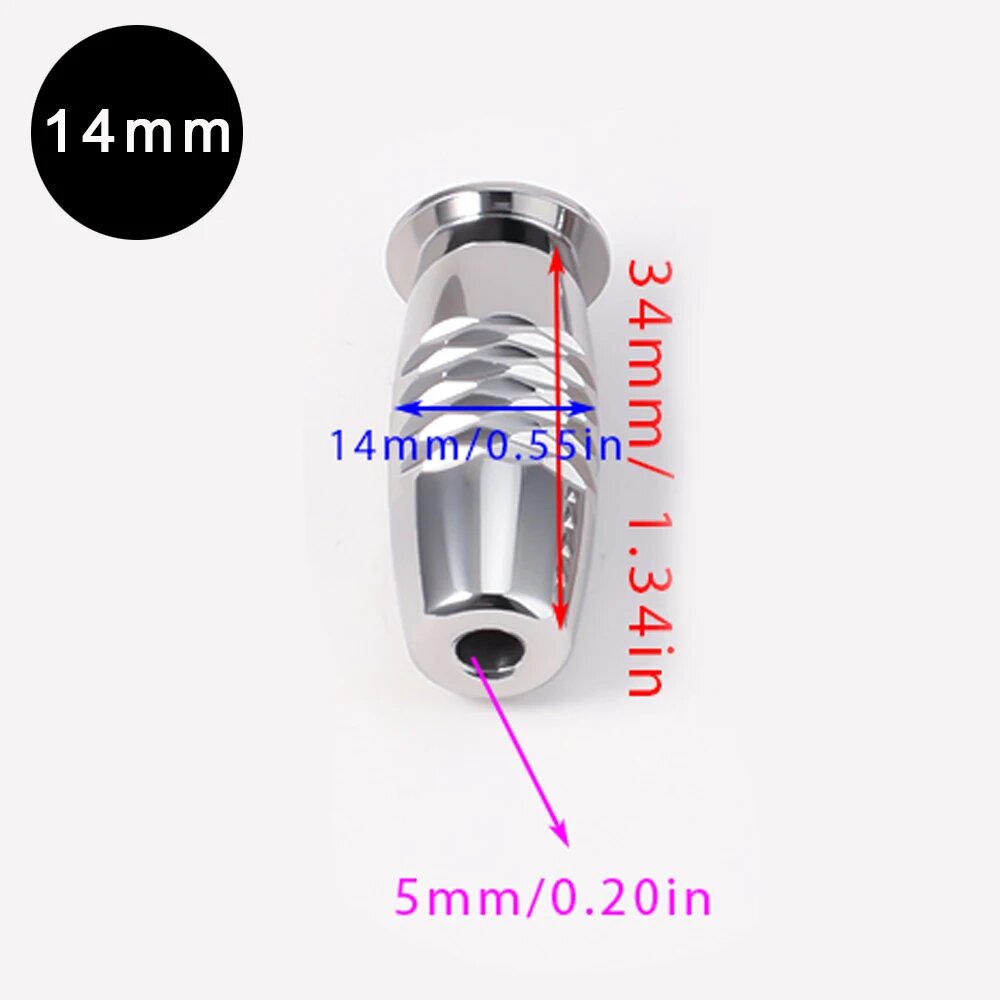 Расширитель уретры из нержавеющей стали, звучащий конский глаз, пробка для пениса, мужская 14mm