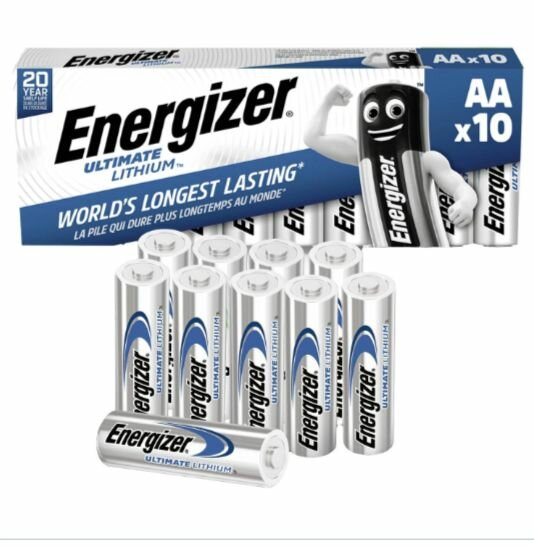 Батарейка Energizer Ultimate Lithium R06 AA, 10 штук (10 штук в упаковке)