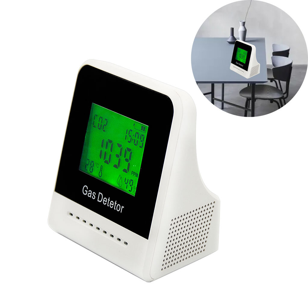 Внутренний CO2-метр, датчик температуры и относительной влажности, детектор углекислого газа, монитор качества воздуха для домашнего офиса