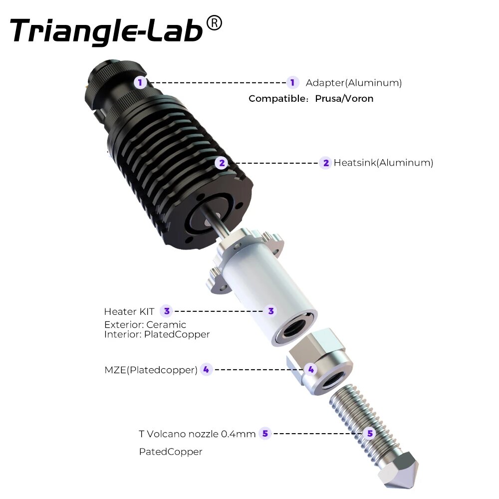 Trianglelab Rapido V1.0 Black 104NT-4 Hotend — фото 1