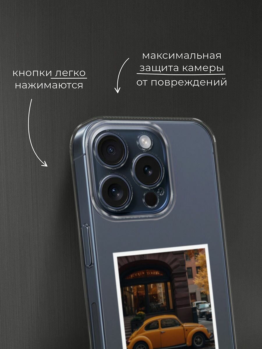Чехол на Apple iPhone 15 Pro / Айфон 15 Про с принтом Осенний палароид — фото 1