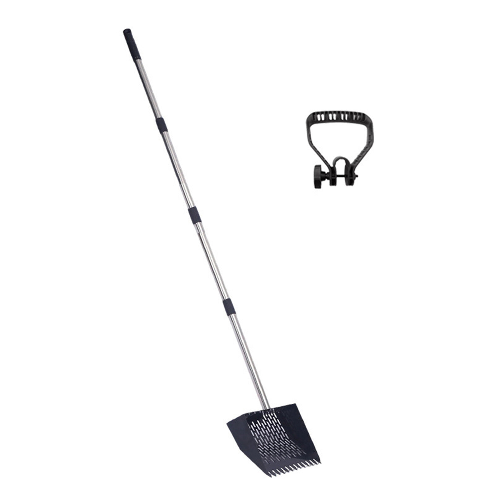 Телескопический металлический совок для навоза с увеличенной вместимостью пожилых пользователей