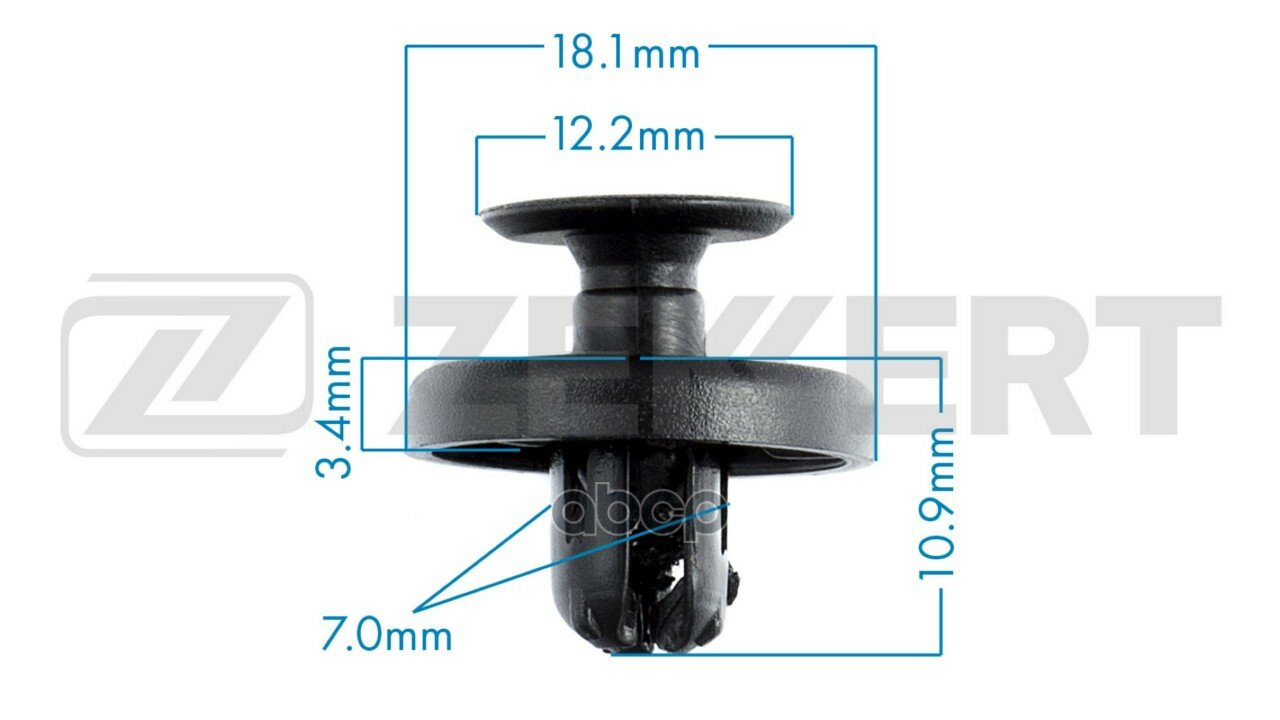 Клипса крепёжная General Motors Subaru Toyota (миним. кол-во заказа 10 шт) Zekkert арт. be-3495