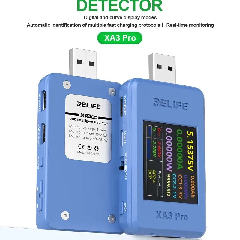USB-тестер RELIFE XA3 Pro — фото 1