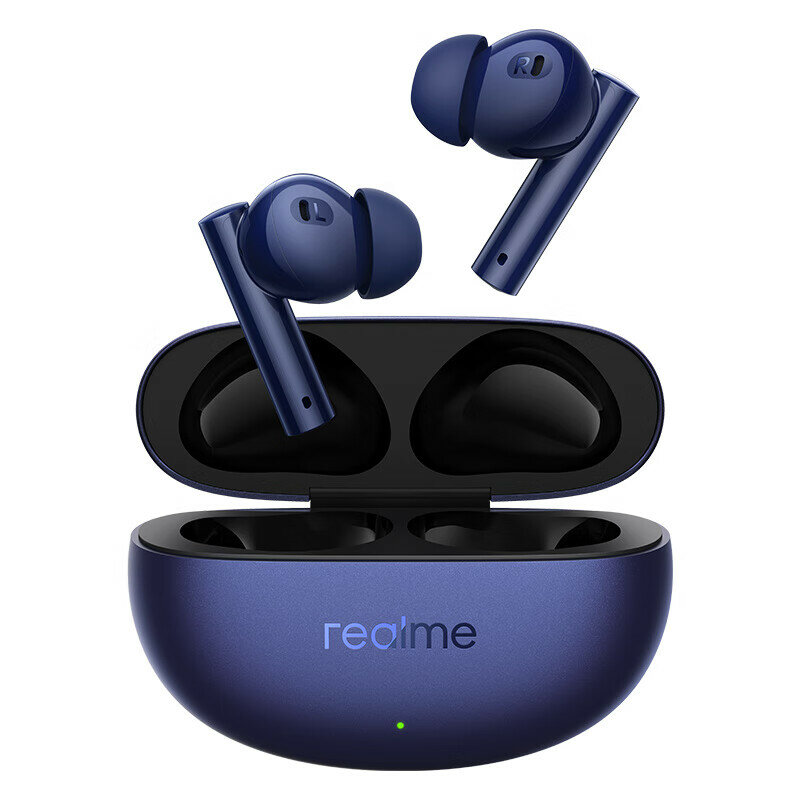 Беспроводные наушники Realme, whale blue, высокая четкость звука, активное шумоподавление