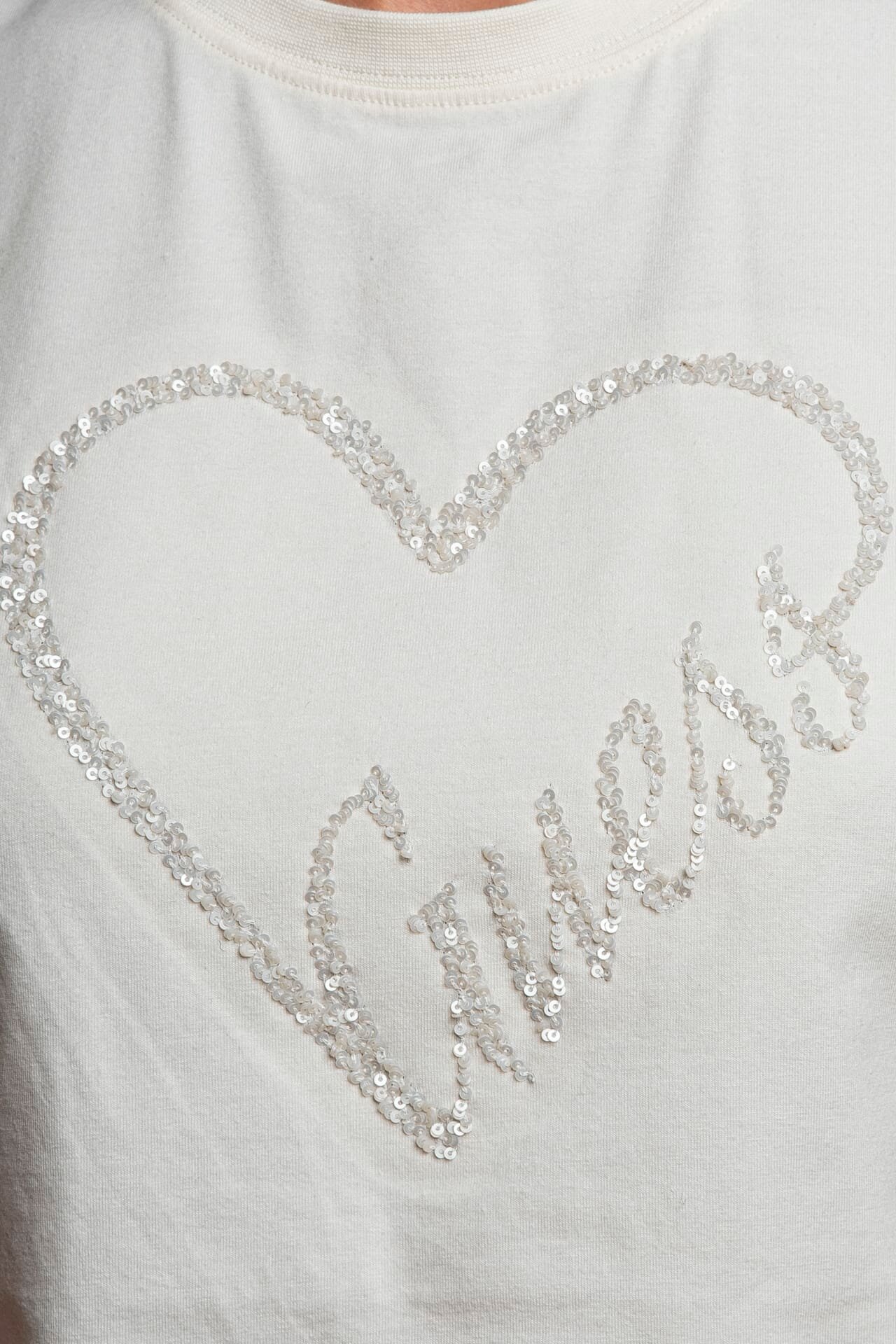 Футболка GUESS GUESS LOVE SS, размер M, белый — фото 1