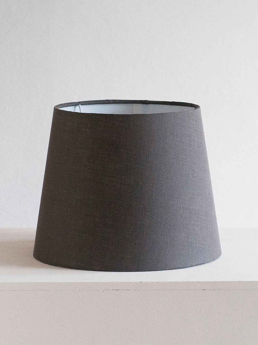Абажур для настольной лампы, лён "Графит", конусный 250