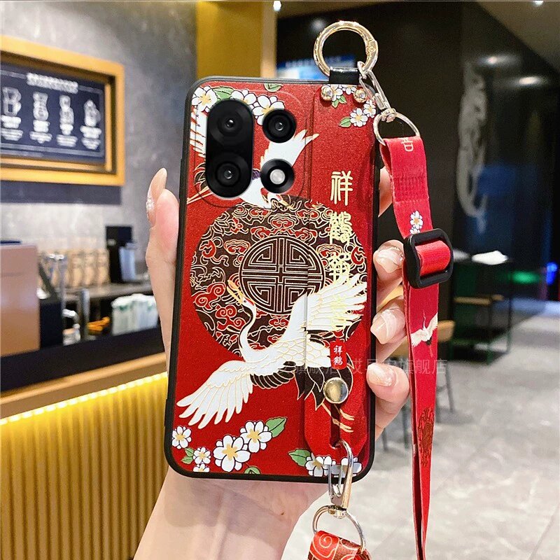 Чехол для телефона OnePlus 15, защитный чехол OnePlus 1+15, подставка-браслет PLK110, носимый через плечо, мягкий