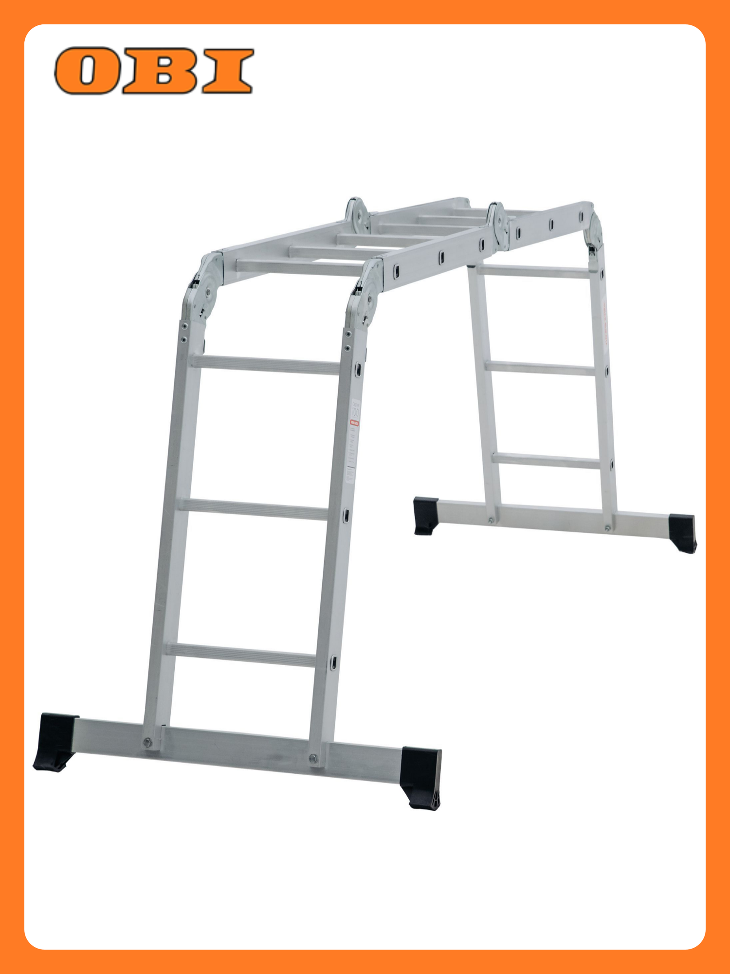 Лестница алюминиевая Новая Высота NV 1320 4 секции 12 ступеней 300 см