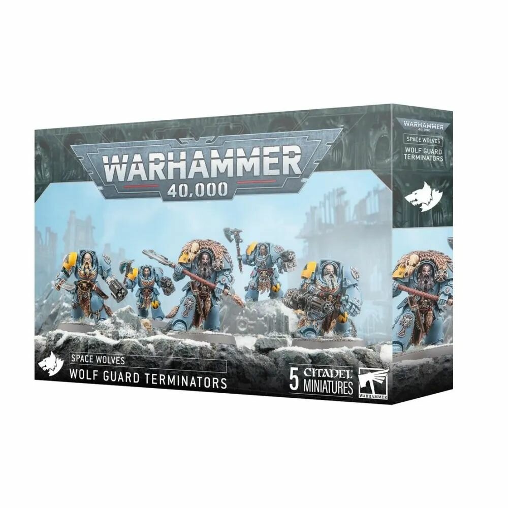 Warhammer 40000-SPACE WOLVES : WOLF GUARD TERMINATORS- миниатюры