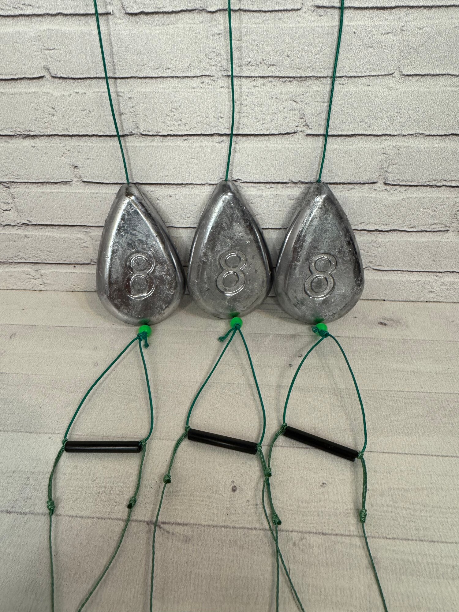 Оснащенные макушатники Ложка 8 унций 223гр на два крючка , комплект из 3-х шт макушатники и жмыховки для рыбалки