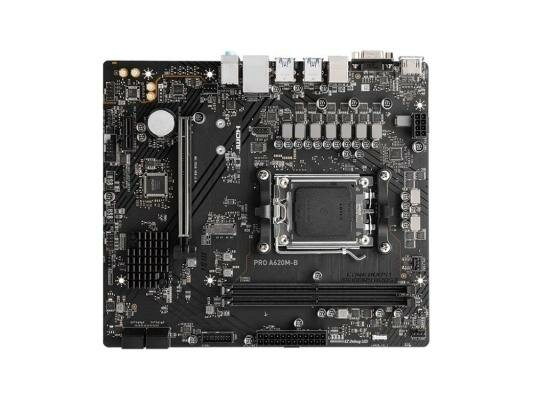 Материнская плата MSI PRO A620M-B SocketAM5 AMD A620 2xDDR5 mATX AC`97 8ch(7.1) 2.5Gg RAID+VGA+HDMI