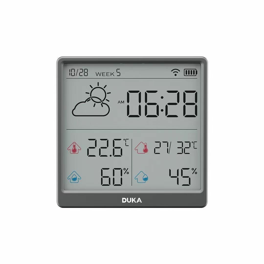 Датчик температуры и влажности термометр Xiaomi Atuman Duka black TH3 Thermohygrometer / портативная метеостанция