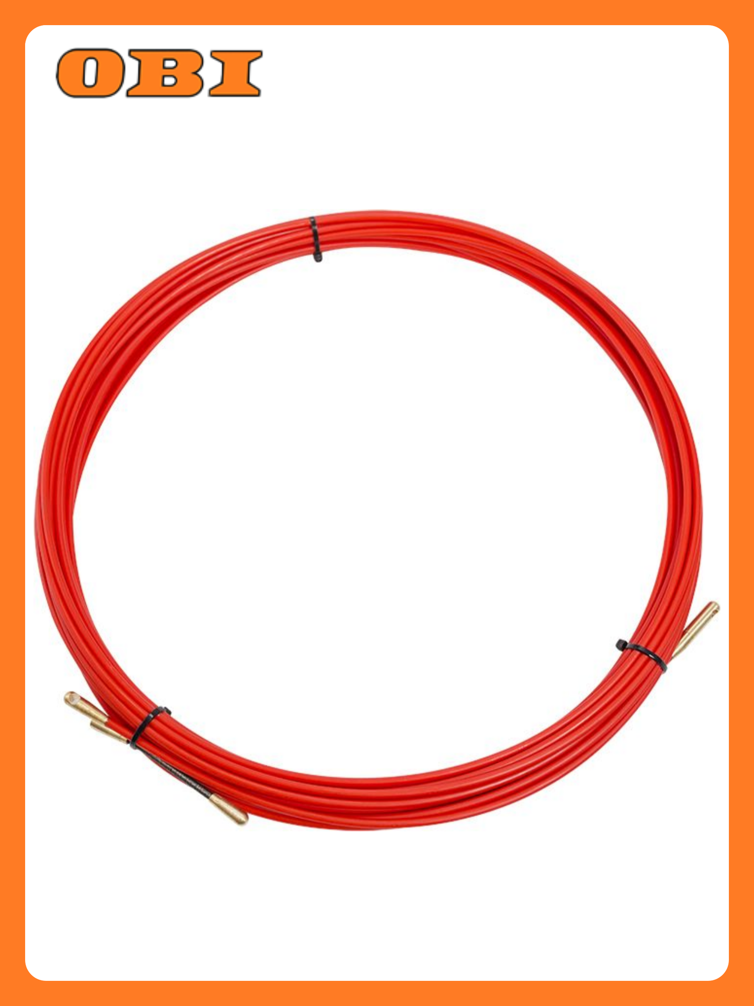 Протяжка кабельная (мини УЗК в бухте) стеклопруток, d=3,5мм 15м красная REXANT