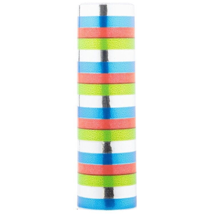 Набор серпантина КНР фольгированный, разноцветный, 2 столбика, 36 колец