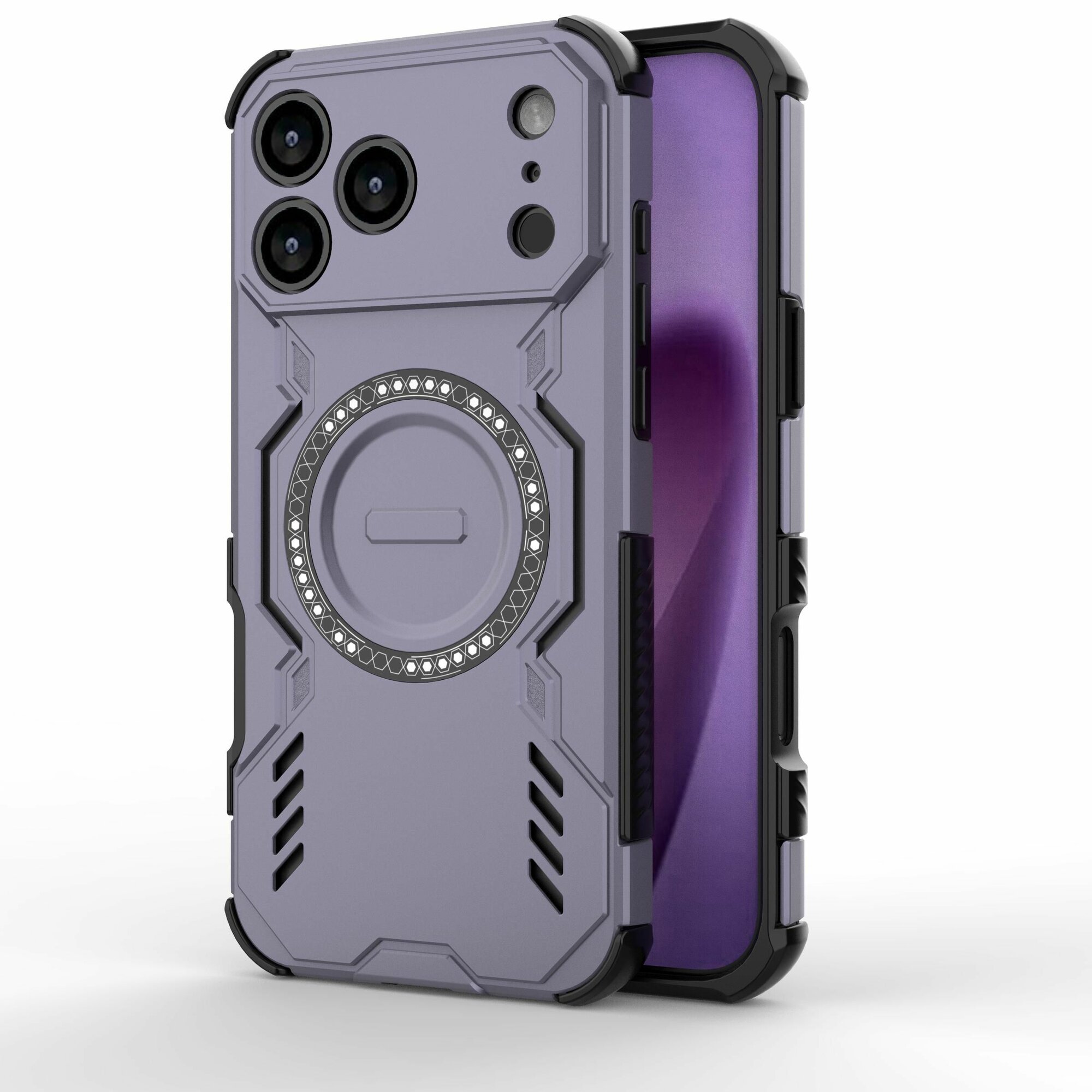 Защитный чехол Space Shell Magnetic Case для iPhone 17 Pro Max фиолетовый