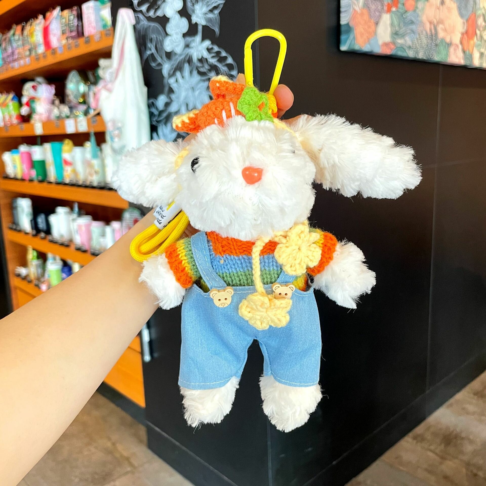 Плюшевые висячие кроличьи подвески Изысканная мультяшная юбка принцессы Допаминовый комбинезон с отваливающимися ушками