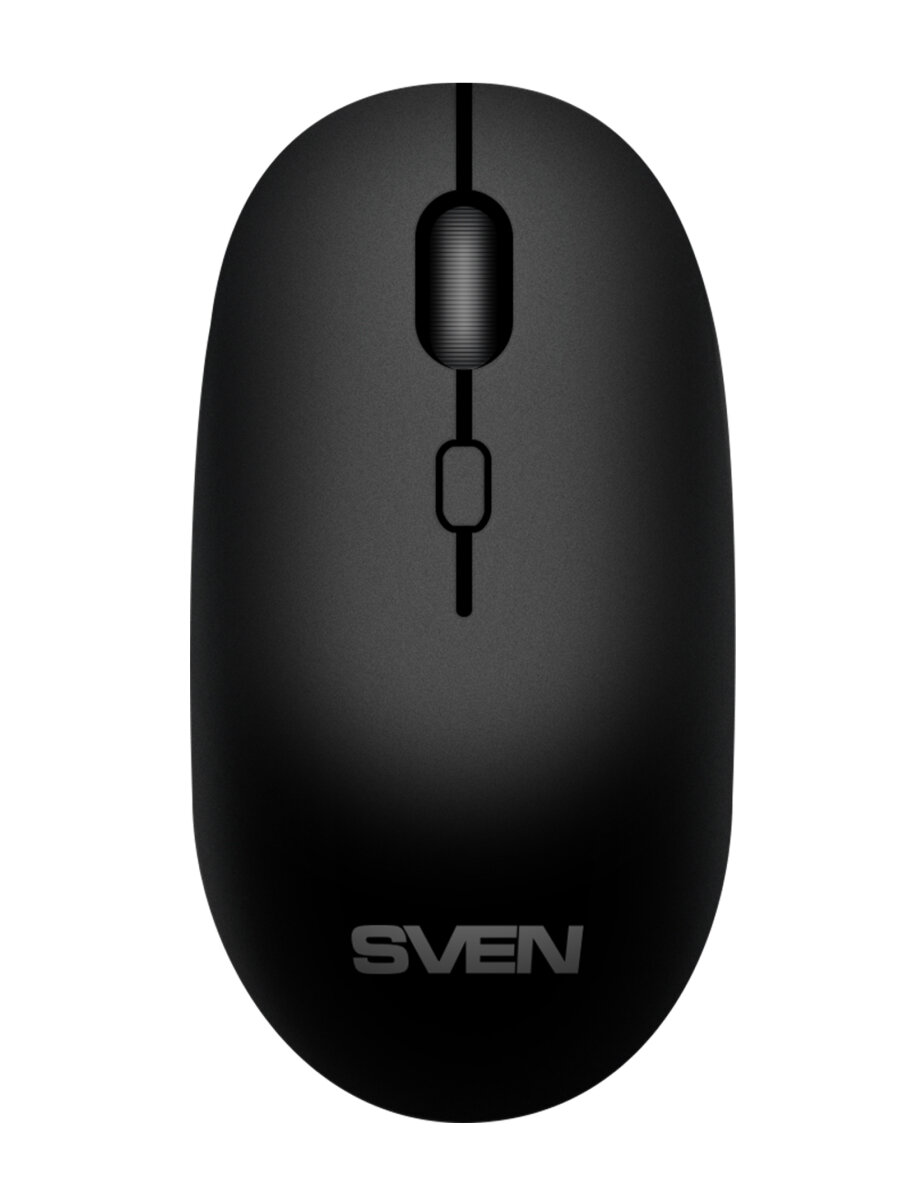 Мышь беспроводная SVEN RX-222W black (USB/BT, 1800dpi, 4but) (SV-021771)