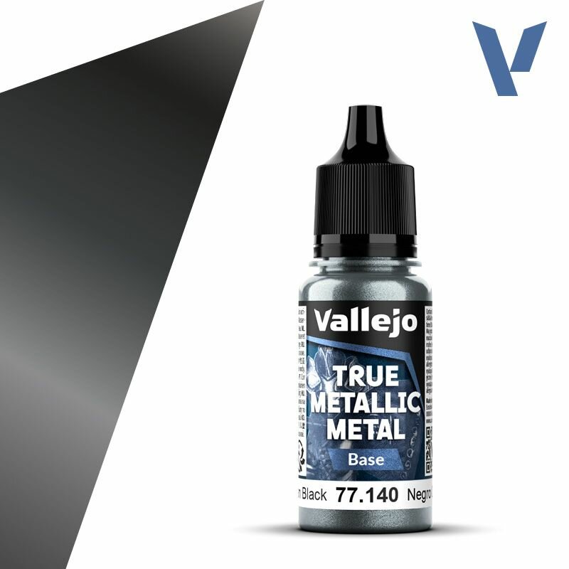 Акриловая краска для моделирования - Vallejo True Metallic Metal - Obsidian Black (Base)