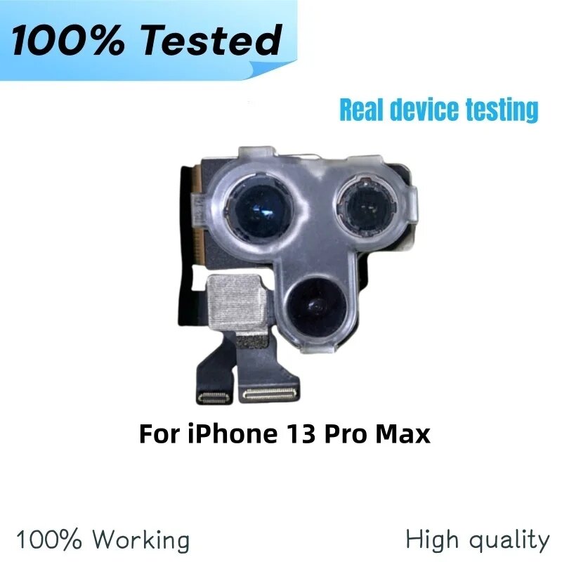 Полностью протестированный модуль камеры с гибким кабелем основной объектива для iPhone 11 12 13 Pro Max 14 15 Plus Pro Max 12 13 Mini задняя камера For iPhone 13pro Max