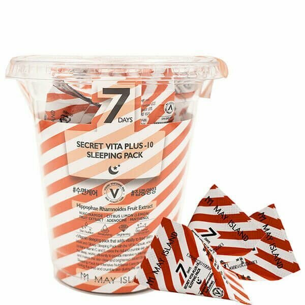 May Island Маска ночная для лица витаминизированная в пирамидках 7 SECRET VITA PLUS-10 SLEEPING PACK, 5 G * 12 ШТ.