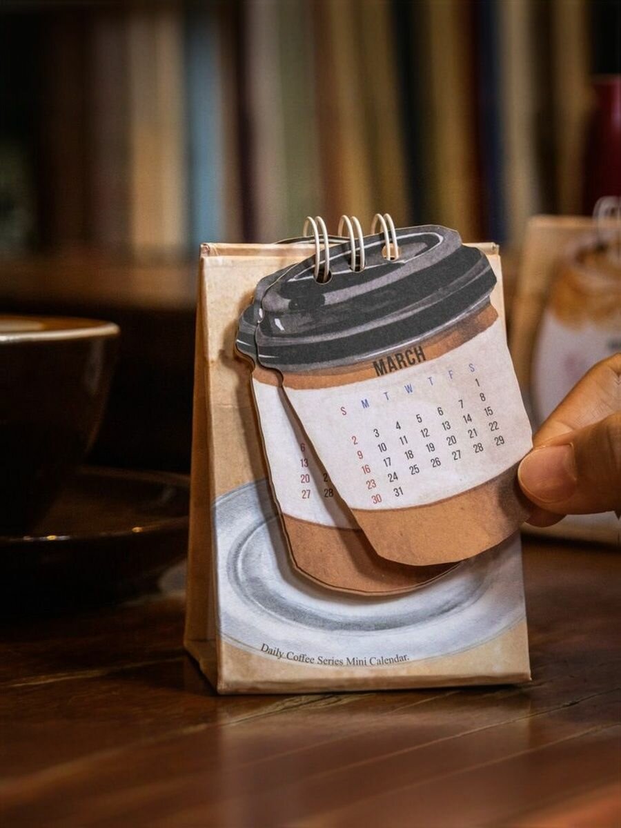 Карманный календарь мини кофе на 2026 г, Настольный