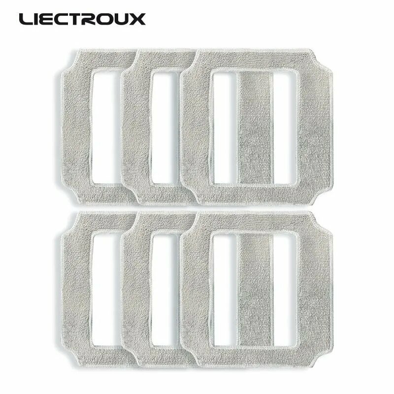Салфетки моющие для робота мойщика окон LIECTROUX YW910 (комплект из 6 шт, серые)