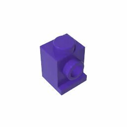 Фиолетовый угловой кирпич Gobricks 1x1 (060)