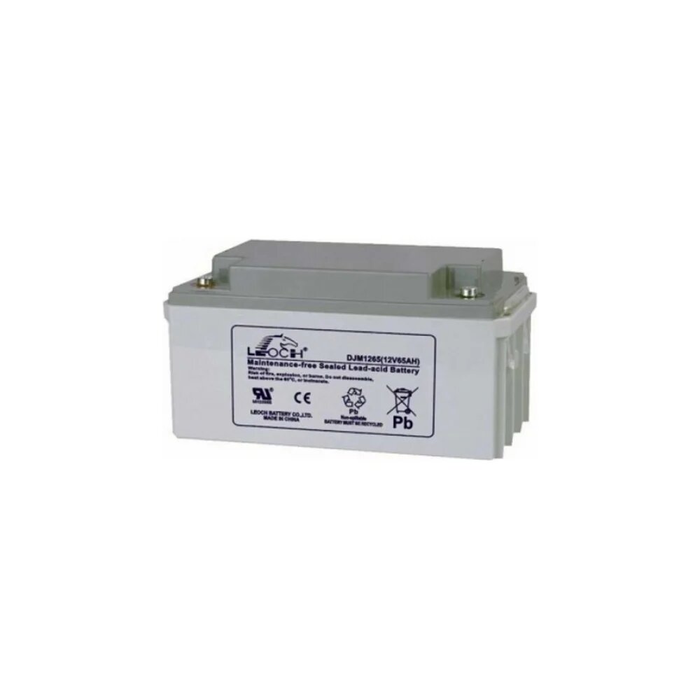 Аккумулятор AGM Leoch DJM1265 для ИБП, 12В, 65Ач, прямая полярность, компактные размеры для надежного резервного питания